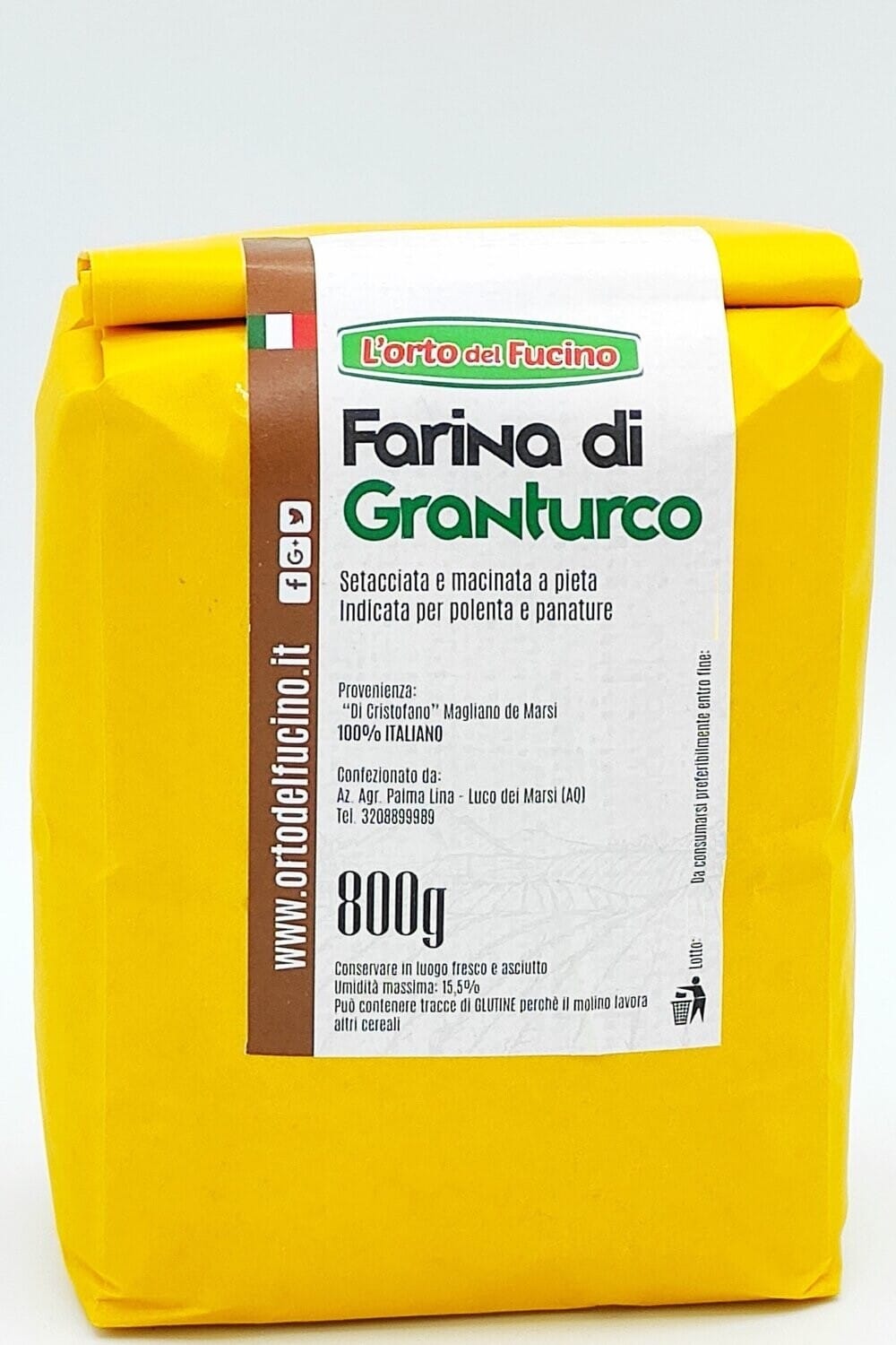 Farina di Granoturco per POLENTA 800g – Orto del Fucino® – vendita on line